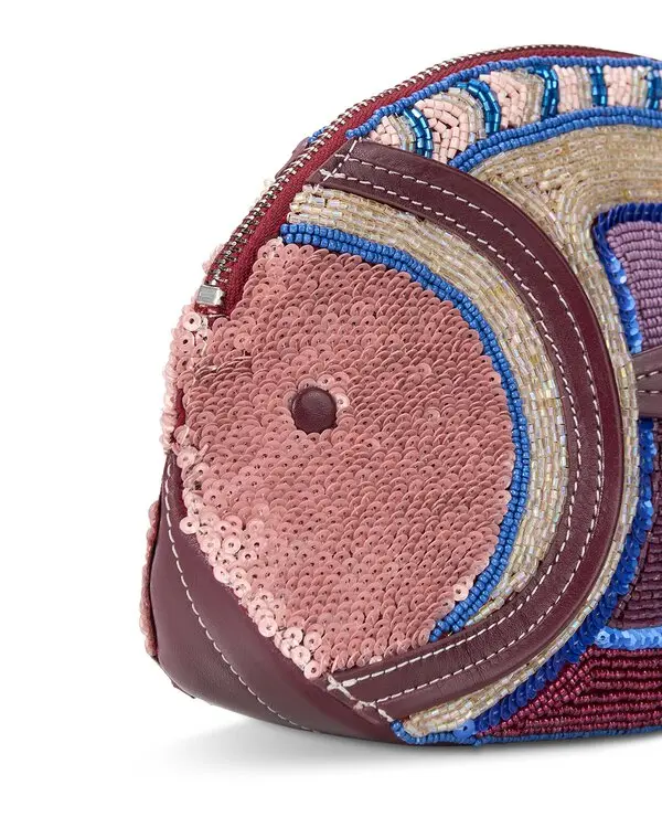 Staud Pesce Beaded Fish Clutch - Ultraviolet