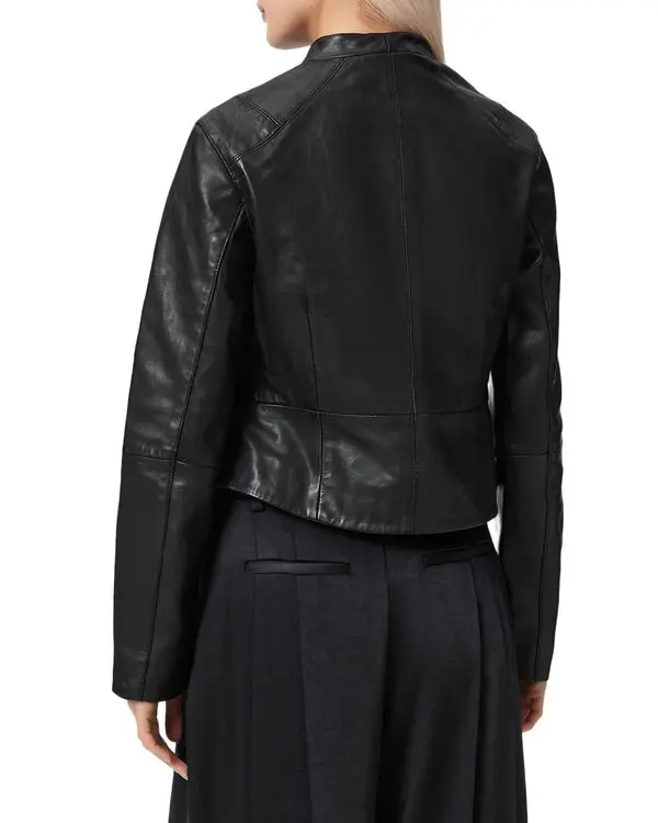 ALLSAINTS Sadler Leather Biker Jacket - Black