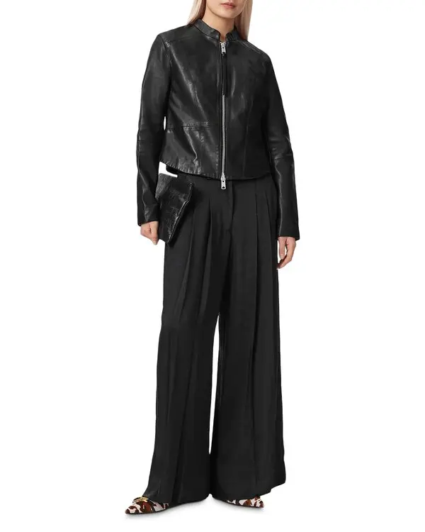 ALLSAINTS Sadler Leather Biker Jacket - Black