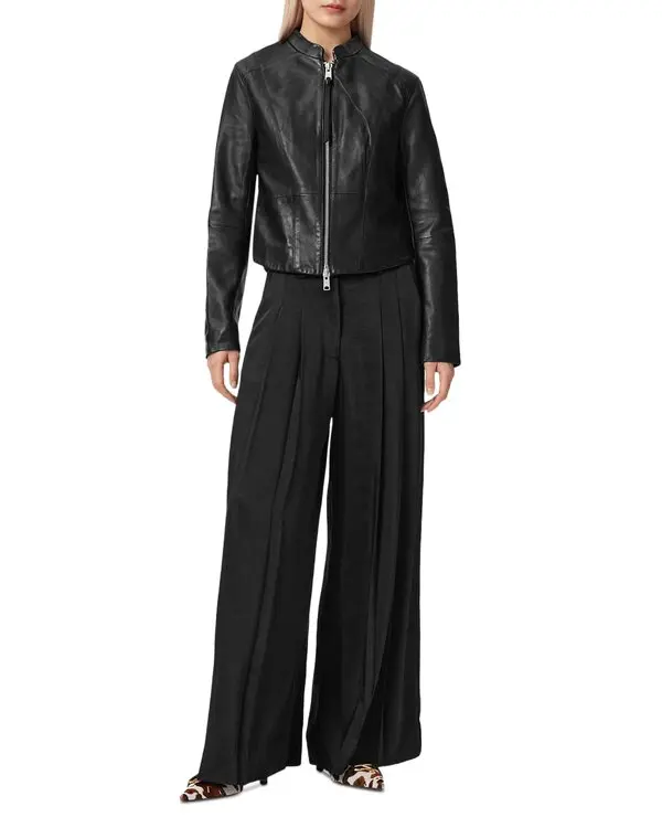 ALLSAINTS Sadler Leather Biker Jacket - Black