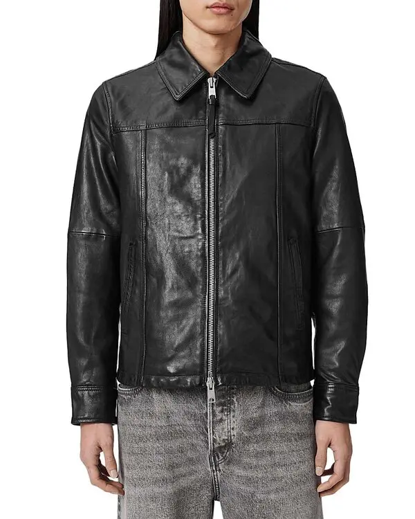 ALLSAINTS Fitted Leather Jacket