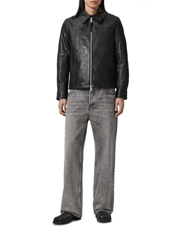 ALLSAINTS Fitted Leather Jacket