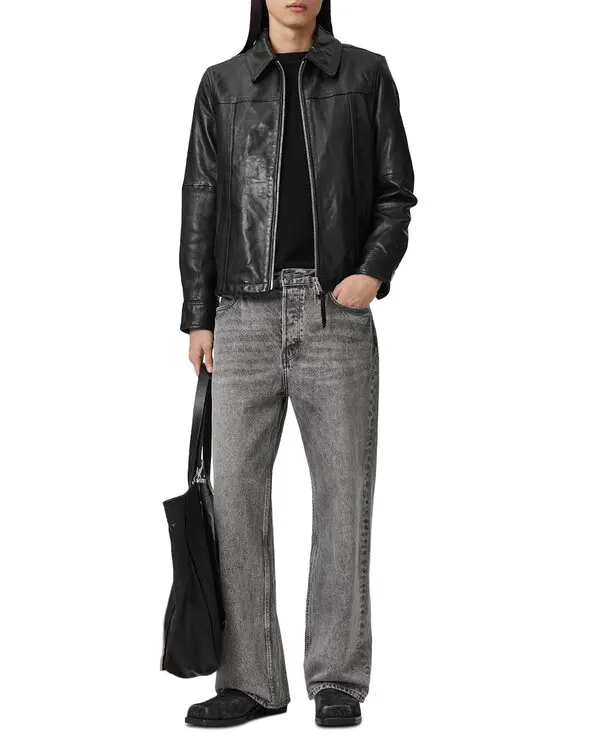 ALLSAINTS Fitted Leather Jacket