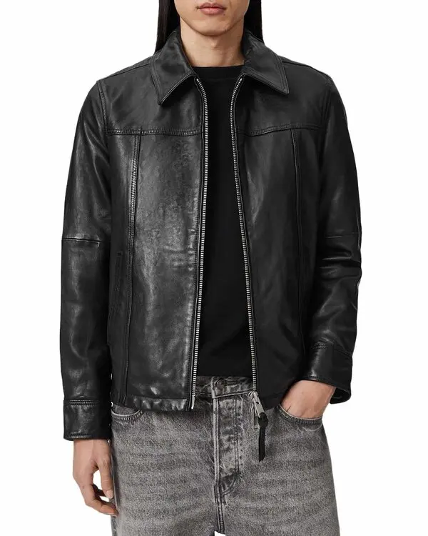 ALLSAINTS Fitted Leather Jacket