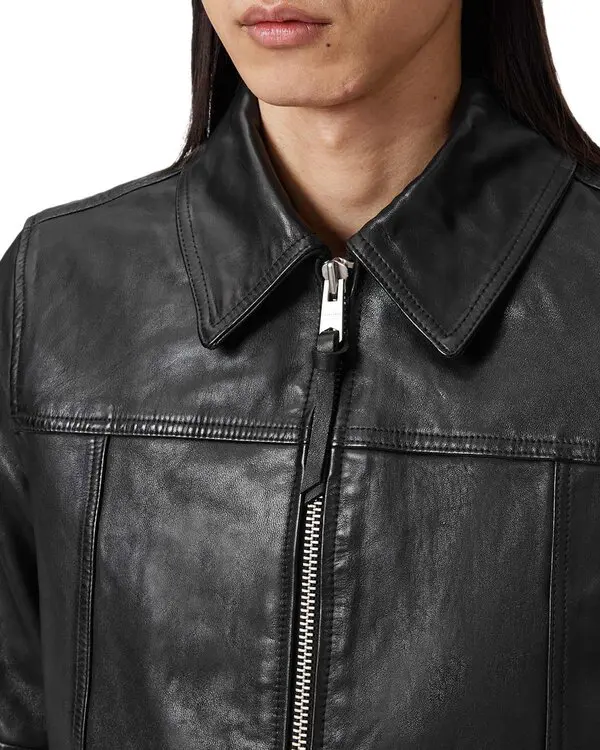 ALLSAINTS Fitted Leather Jacket