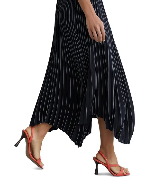 REISS Petites Rachel Pleated Dress