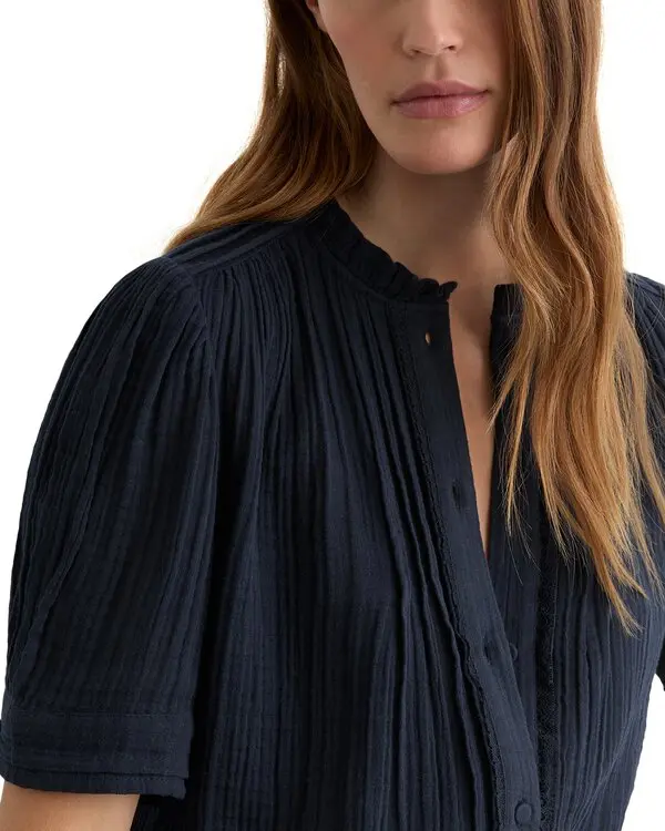 REISS Aurelia Muslin Top