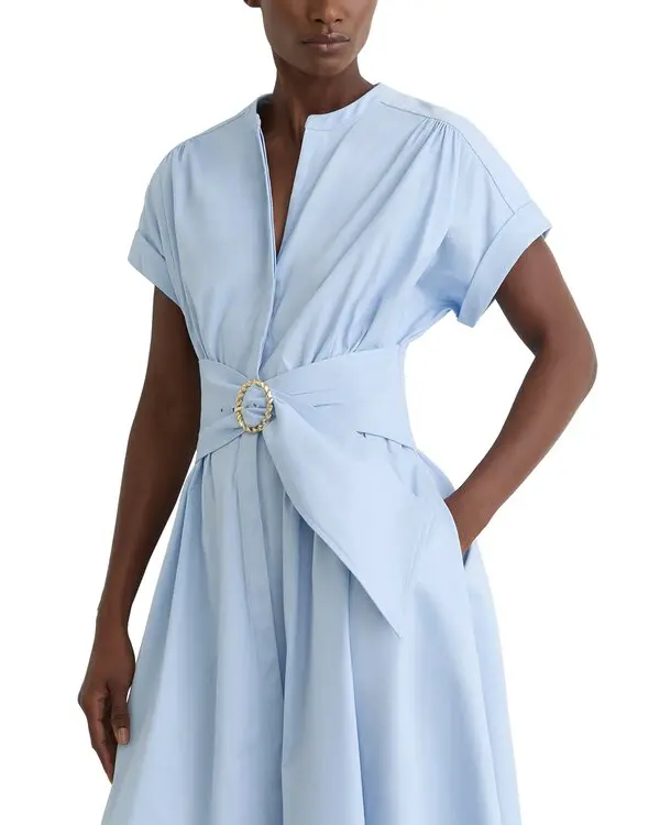 REISS Sally Belted Midi Dress