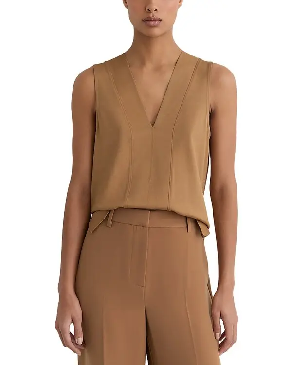 REISS Sleeveless V-neck Top