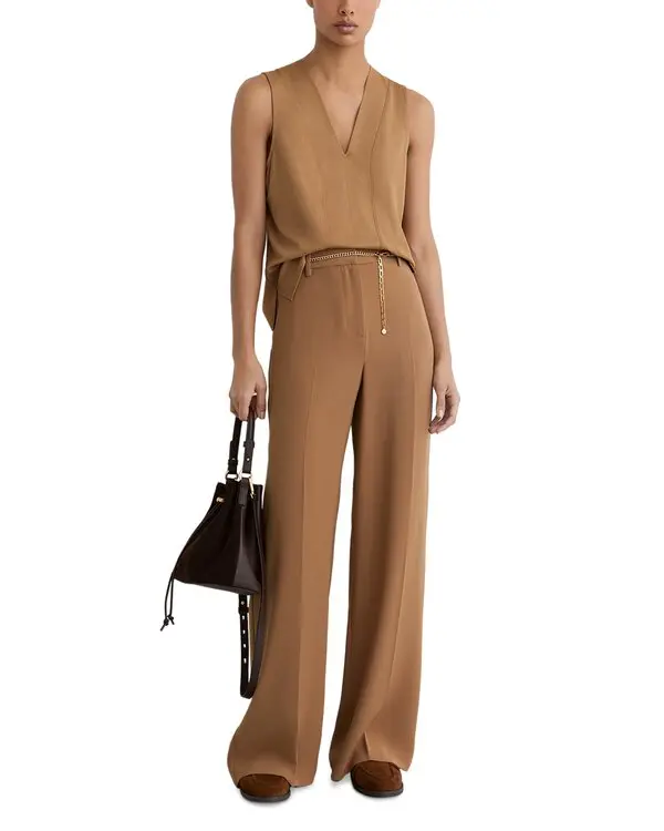 REISS Sleeveless V-neck Top