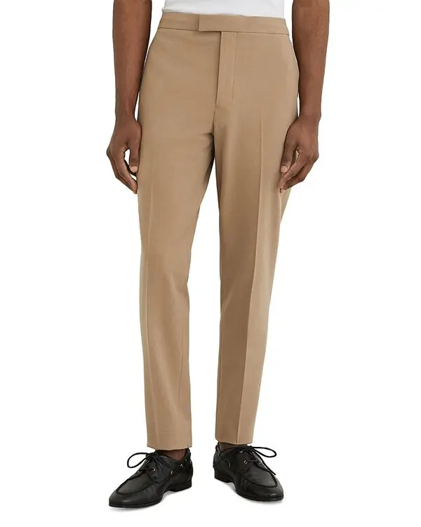 REISS Found Slim Fit Drawcord Trousers - Soft Camel