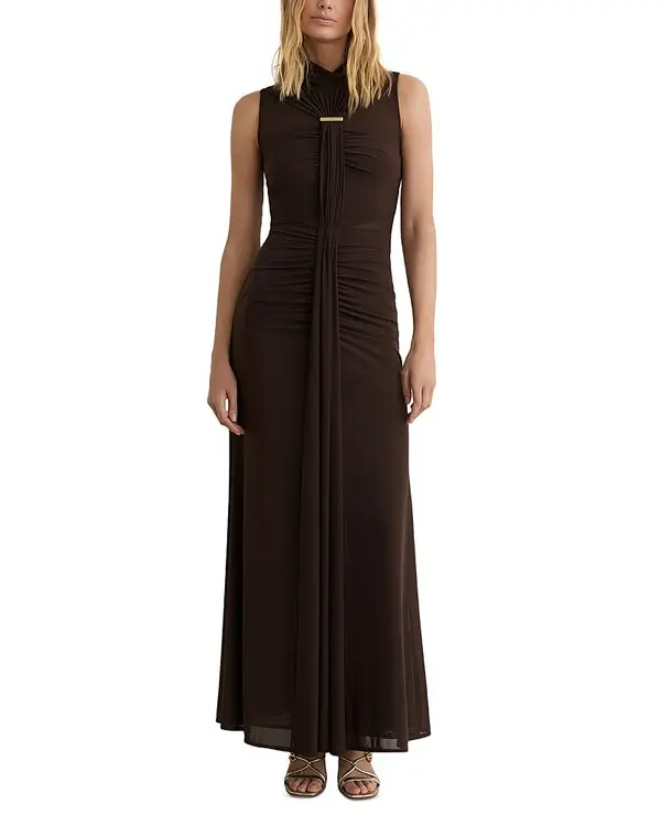 REISS Colette Gown - Chocolate
