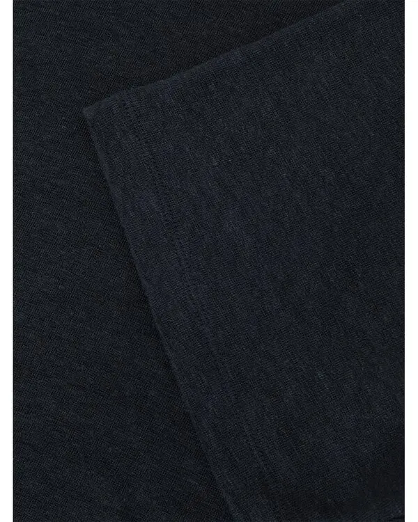 REISS Langley Relaxed Fit Linen T-shirt - Navy