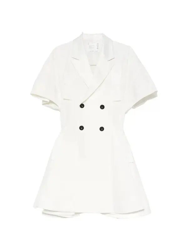 Sacai Double-breasted Flared Dress