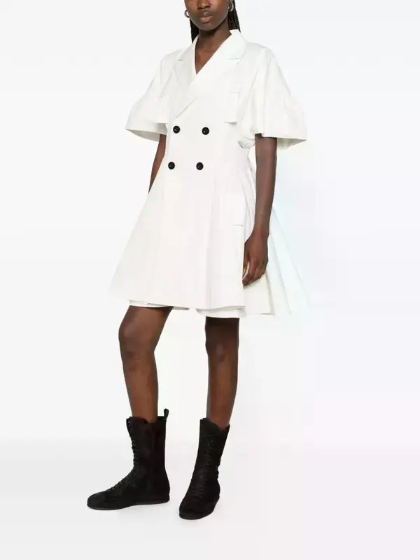 Sacai Double-breasted Flared Dress
