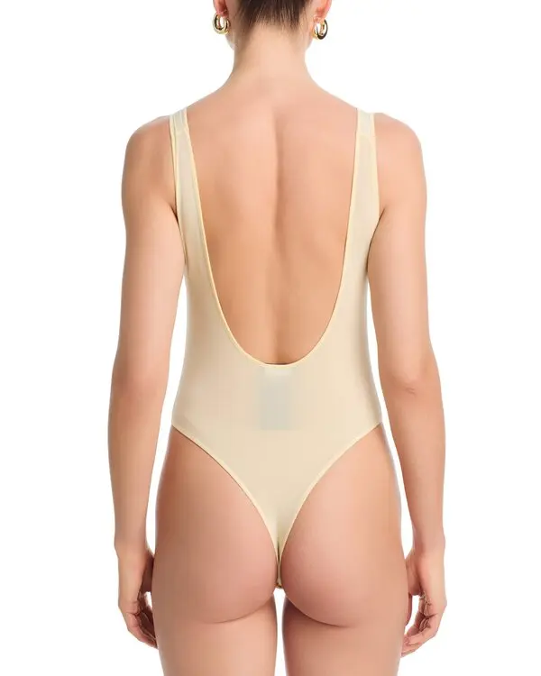 Wardrobe.NYC Mesh Tank Bodysuit - Butter