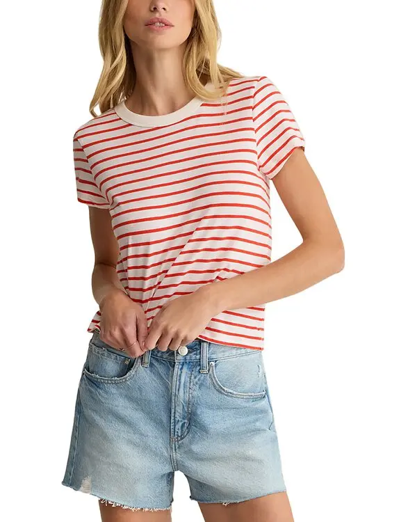 Z Supply Junie Striped Tee - Lychee