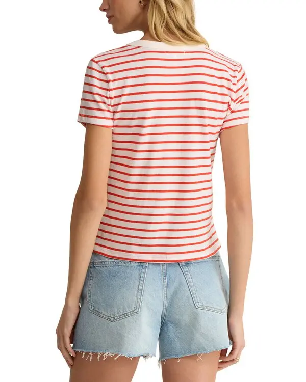 Z Supply Junie Striped Tee - Lychee