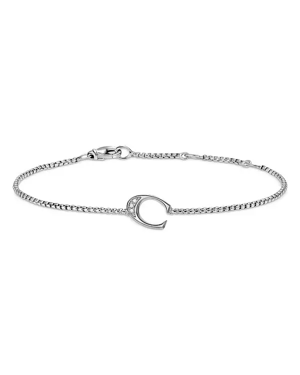 David Yurman Petite Initial Chain Bracelet - C