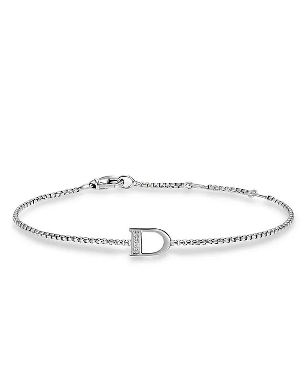 David Yurman Petite Initial Chain Bracelet - D