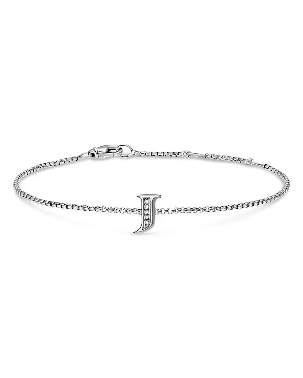David Yurman Petite Initial Chain Bracelet - J