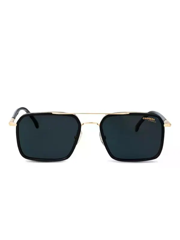 Carrera Eyewear Square Frame Sunglasses With Gold-tone Hardware - Black