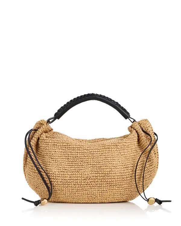 Madewell Camren Gathered Raffia Shoulder Bag - Natural/multi