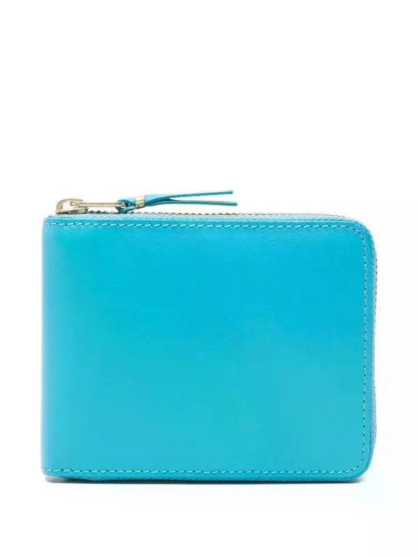Comme Des Garçons Zip Leather Wallet - Blue