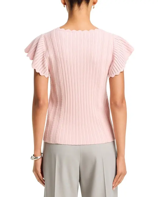 Elie Tahari Eliana Flutter Sleeve Sweater
