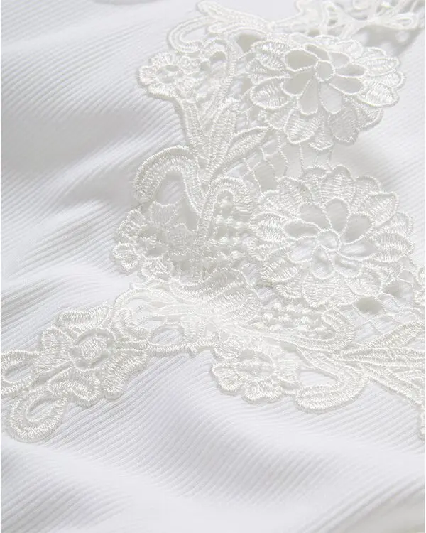 Veronica Beard Narcisa Lace Trim Tank Top