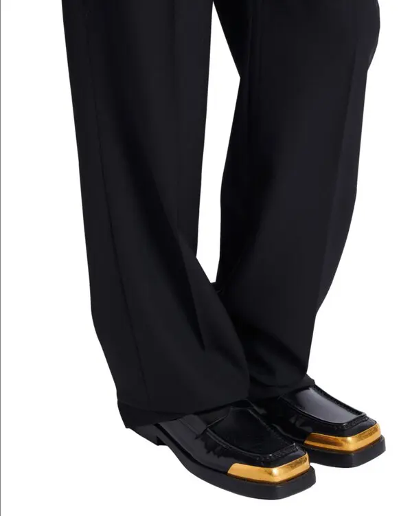 Balmain Glazed Square-toe Loafers