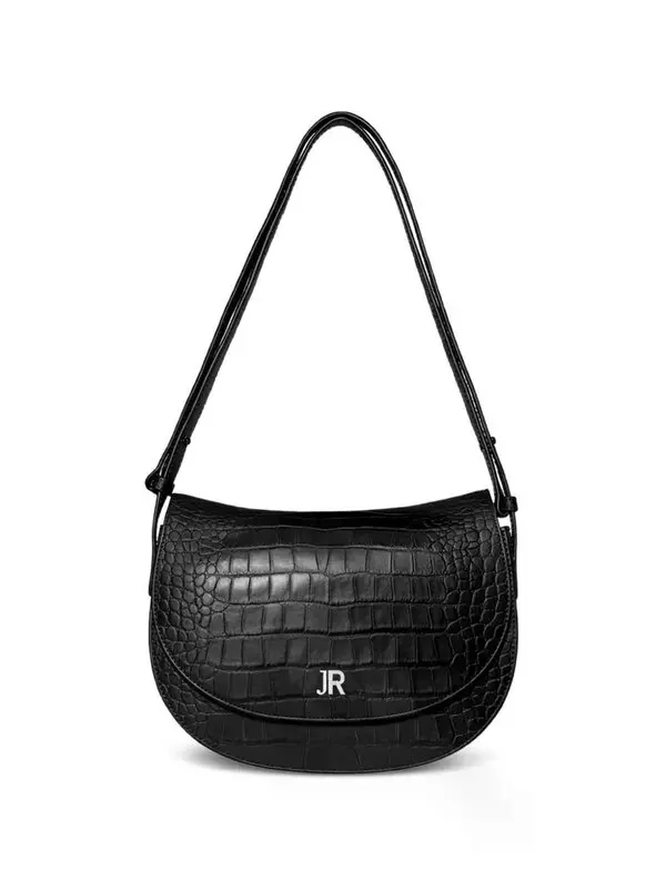 John Richmond Croc-effect Shoulder Bag - Black