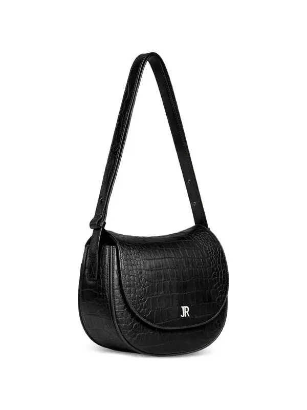 John Richmond Croc-effect Shoulder Bag - Black