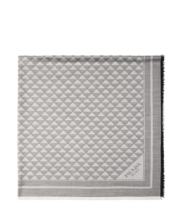 Prada Silk And Wool Shawl - Black