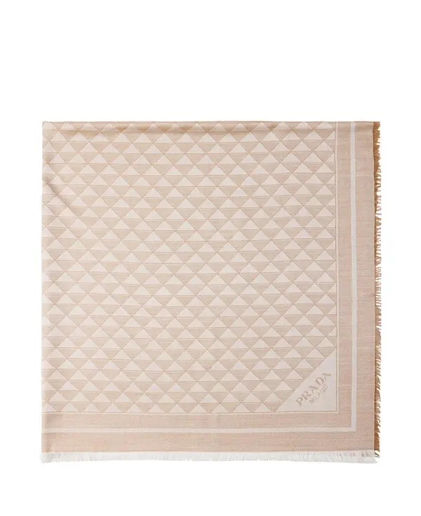 Prada Silk And Wool Shawl - Brown