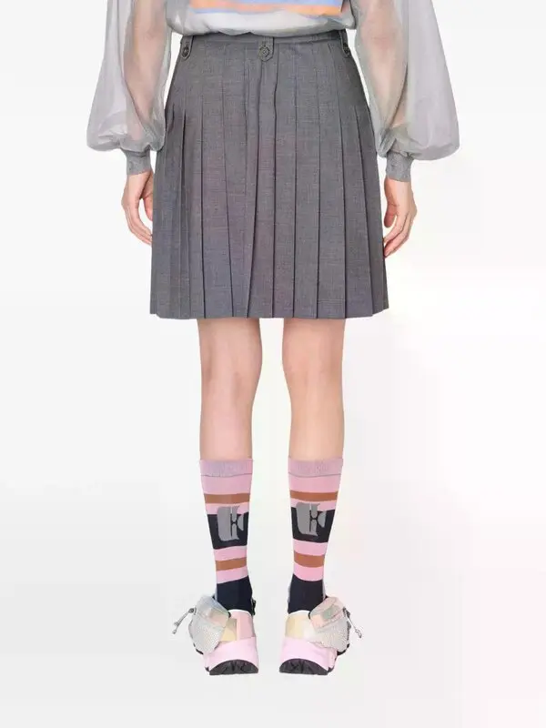 Kolor Pleated Panelled Mini Skirt