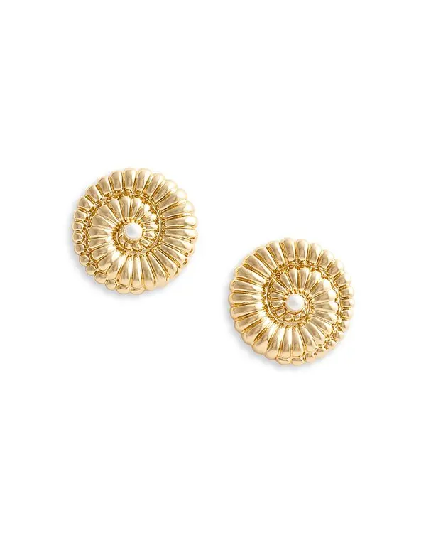 SELF-PORTRAIT Shell Stud Earrings - Gold
