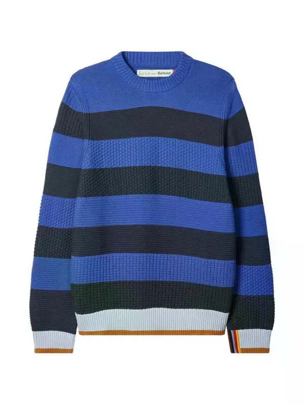 Paul Smith Striped Textured Crew Neck Sweater