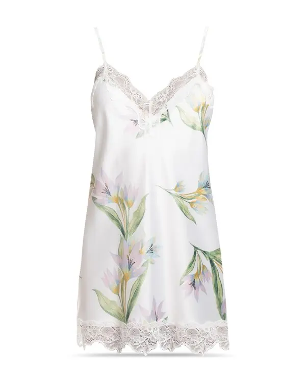 IN BLOOM BY JONQUIL Lace Trim Satin Chemise