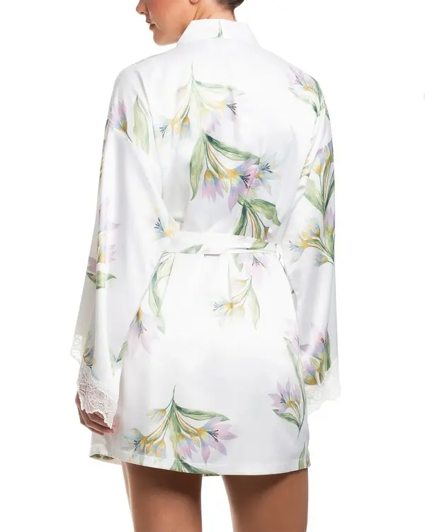 IN BLOOM BY JONQUIL Lace Cuff Wrap Robe - Ivory