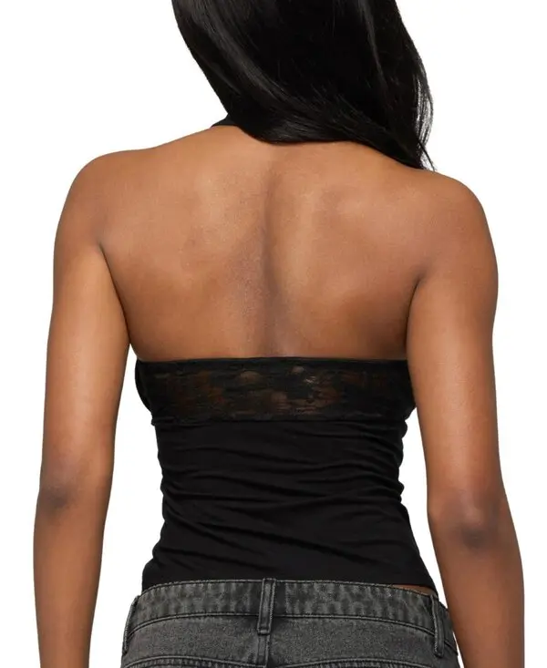 EDIKTED Lielle Lace Layered Halter Top