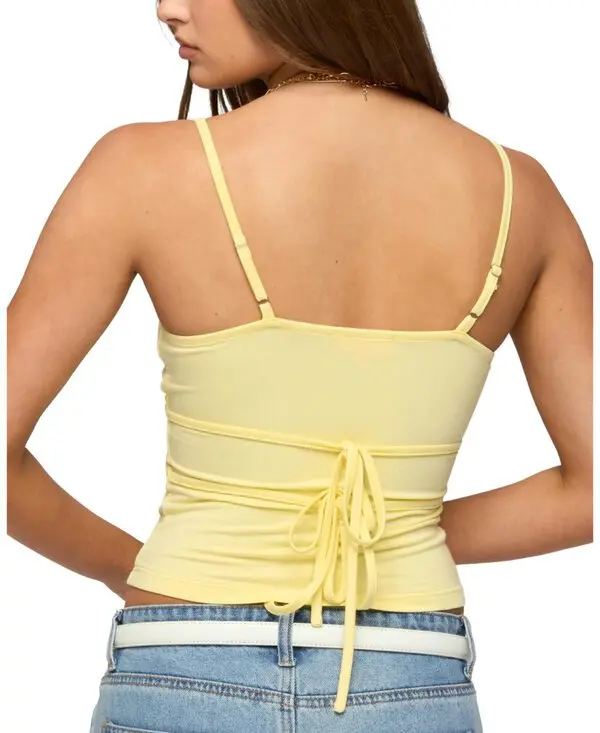 EDIKTED Evianna Double Tie Back Tank Top