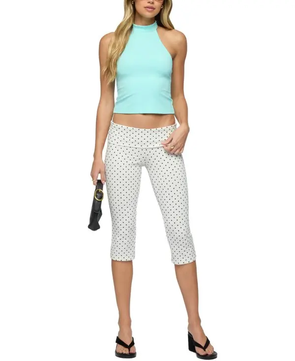 EDIKTED High Neck Halter Top With Open Back
