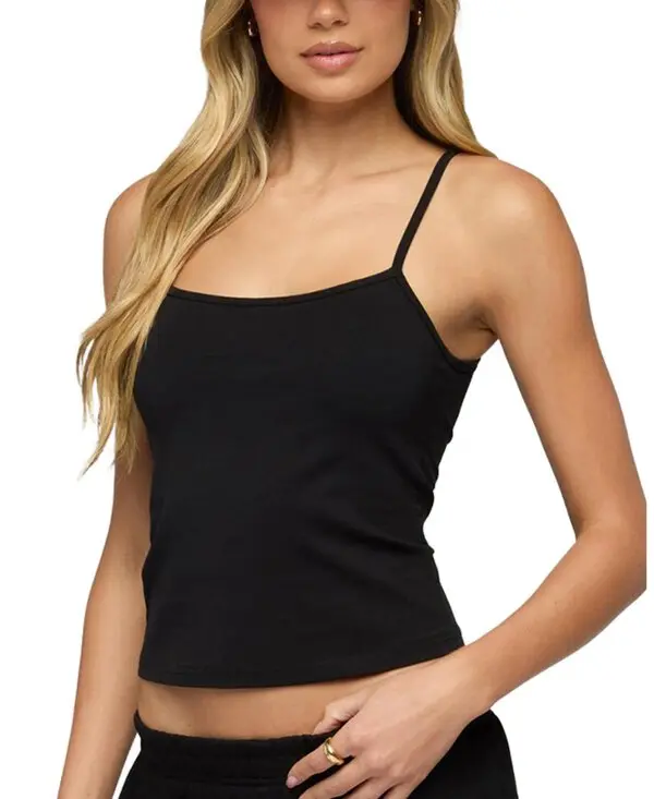 EDIKTED Cataleya Cotton Spandex Tank Top - Black