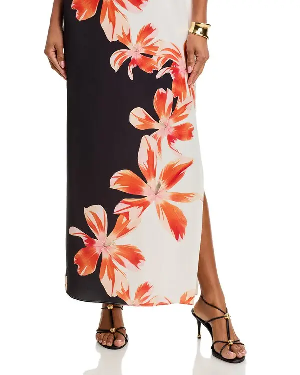 MILLY Tropical Floral Print Maxi Dress