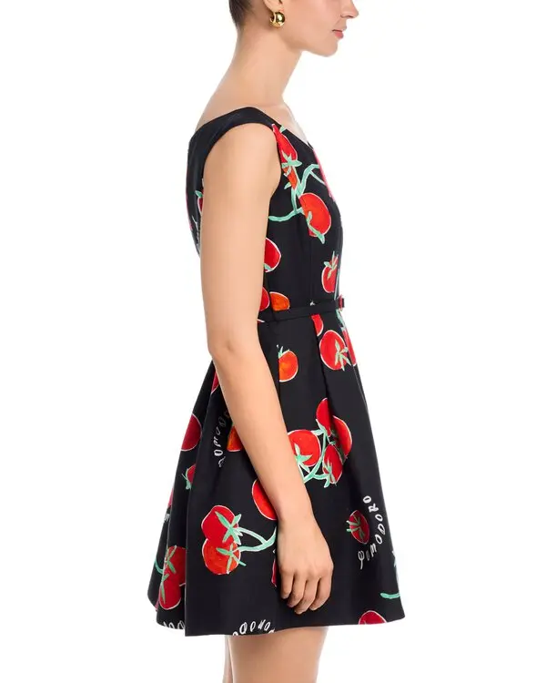 MILLY Peggy Off The Shoulder Printed Mini Dress