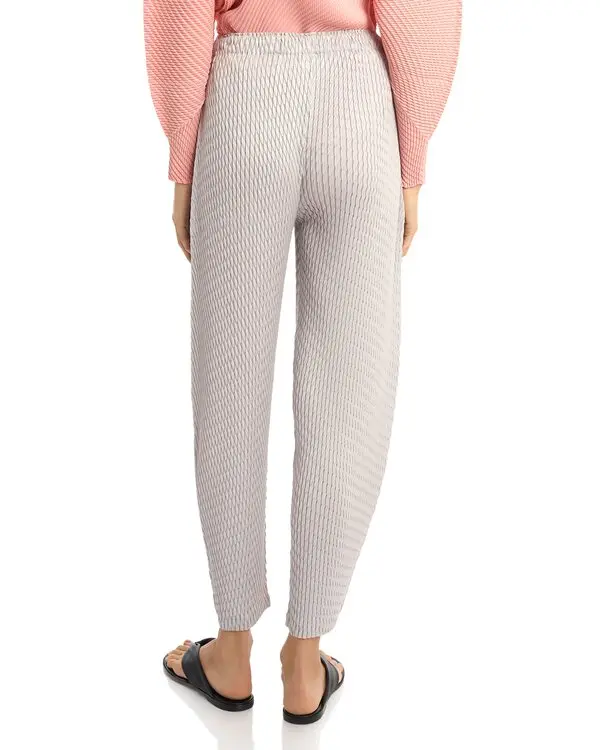 Issey Miyake Wavy Pleated Pants - Light Gray