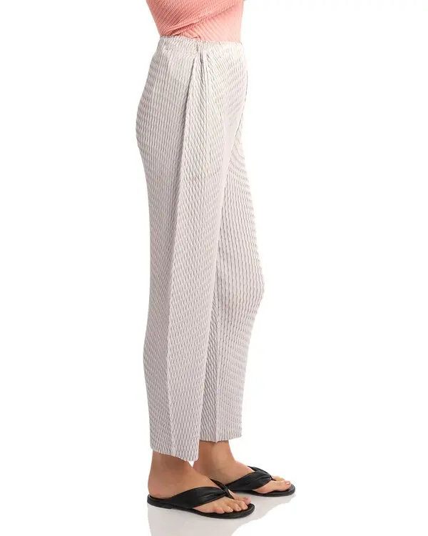 Issey Miyake Wavy Pleated Pants - Light Gray