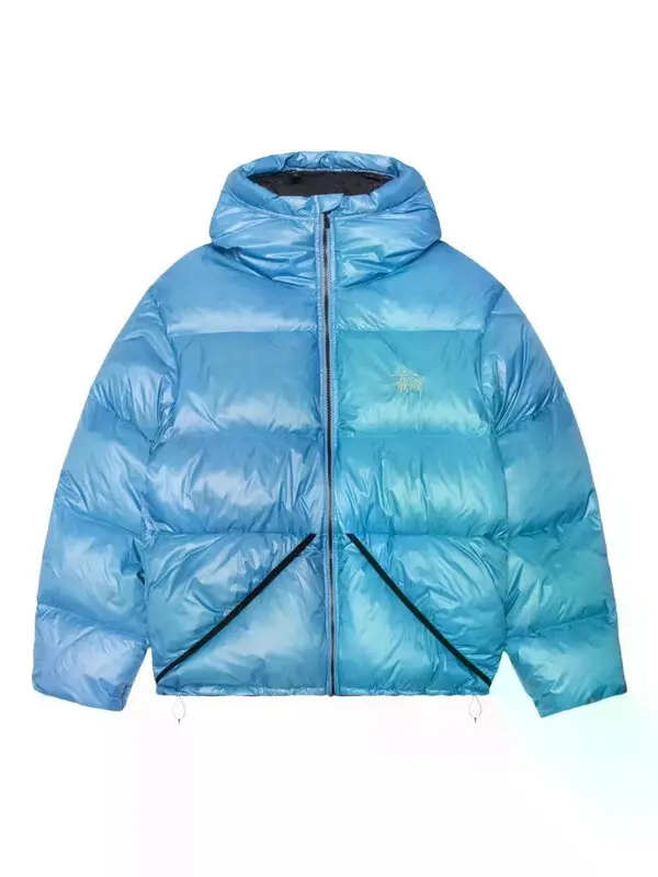 StÜssy Hooded Logo Jacket - Blue