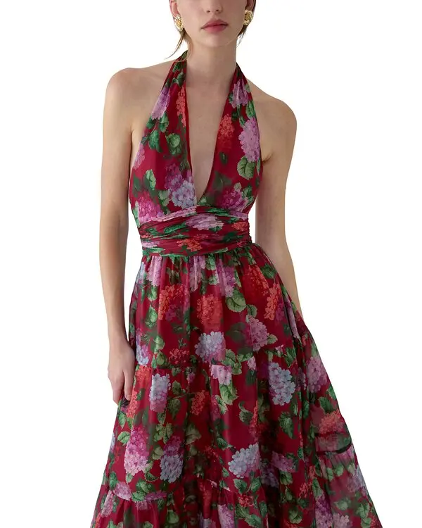 Carolina Herrera Halter Neck Tiered A-line Gown